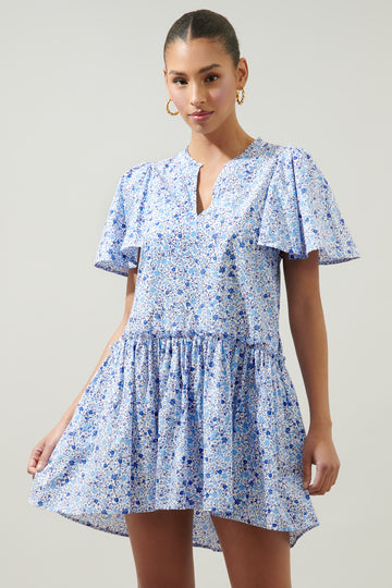 Odessa Dot Sammy Ruffle Drop Waist Dress Sugarlips